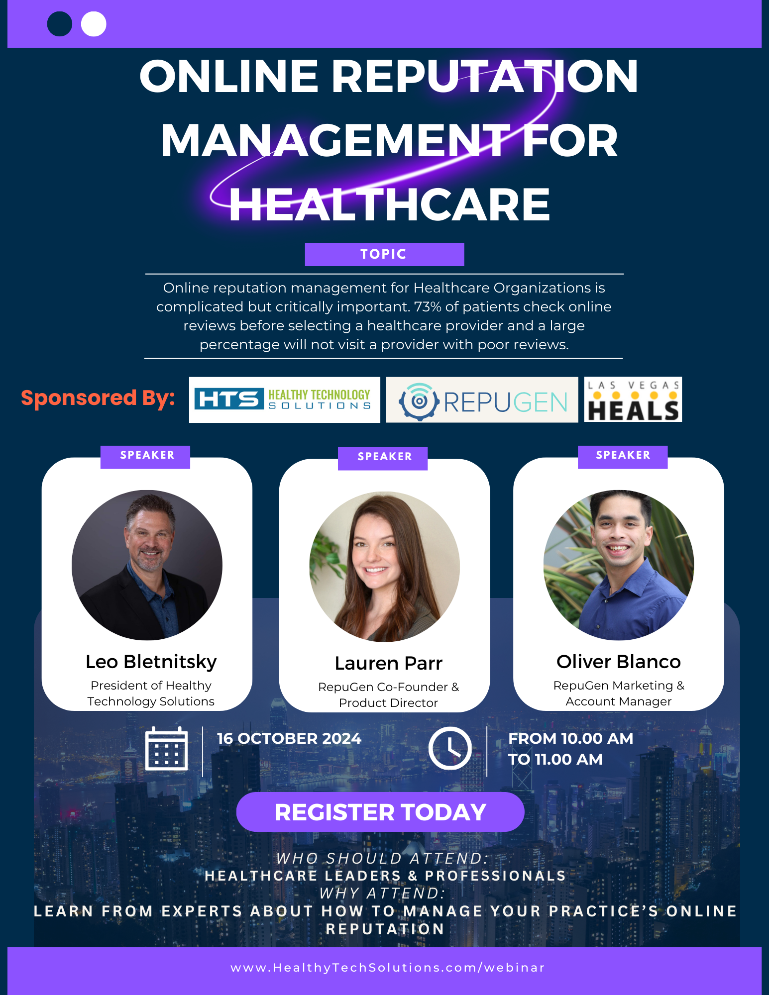 Online Reputation Management Webinar - Oct 16 | Healthy Technology ...
